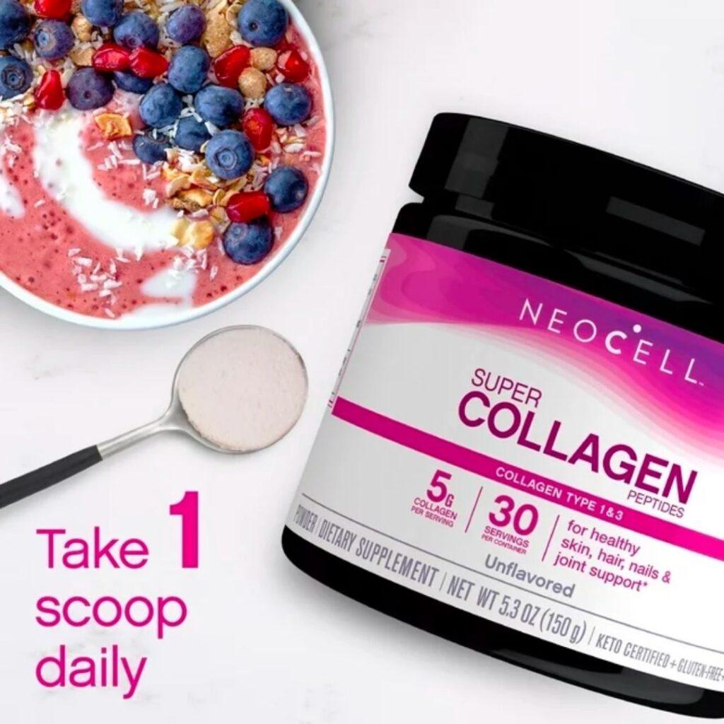 NeoCell Super Collagen Peptides, Collagène nourri à l’herbe de types 1 ...